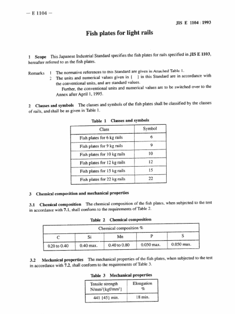 Jis e 1104 - 1993 | PDF
