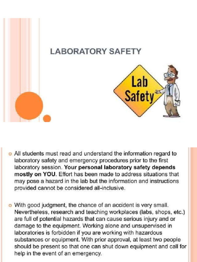 Laboratory Safety | PDF