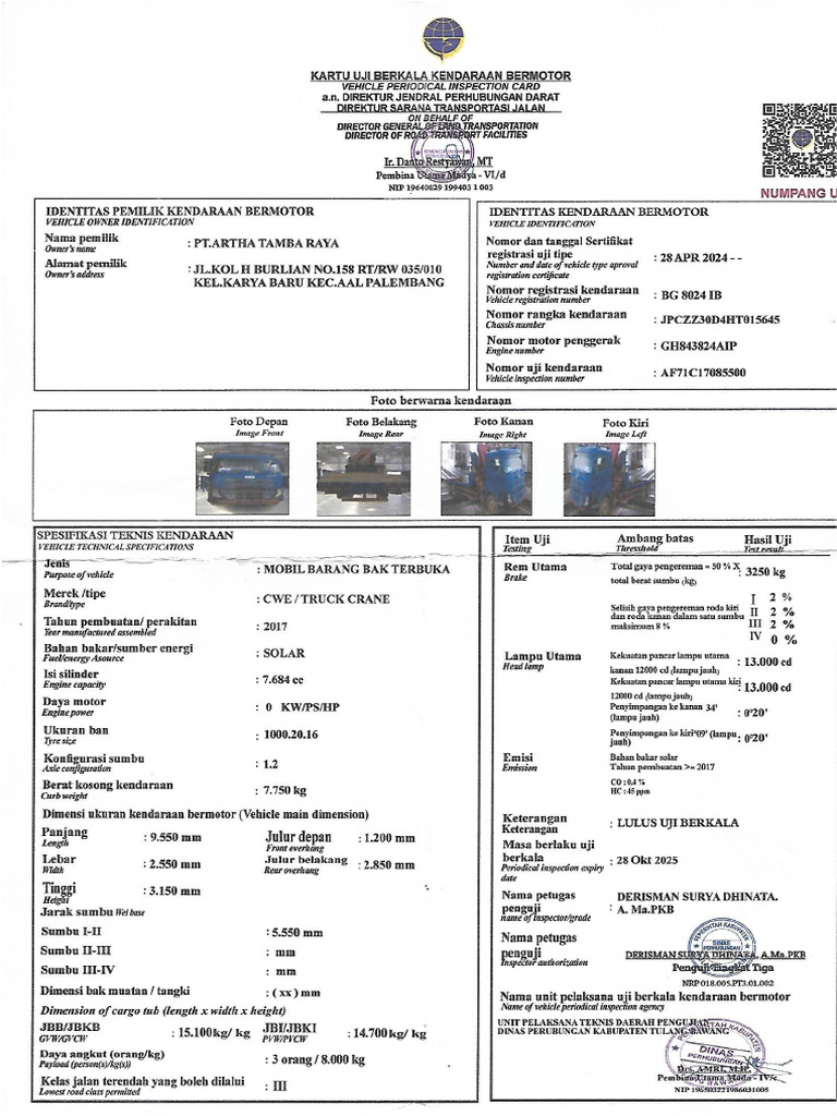 Data TMC 12 Ton | PDF
