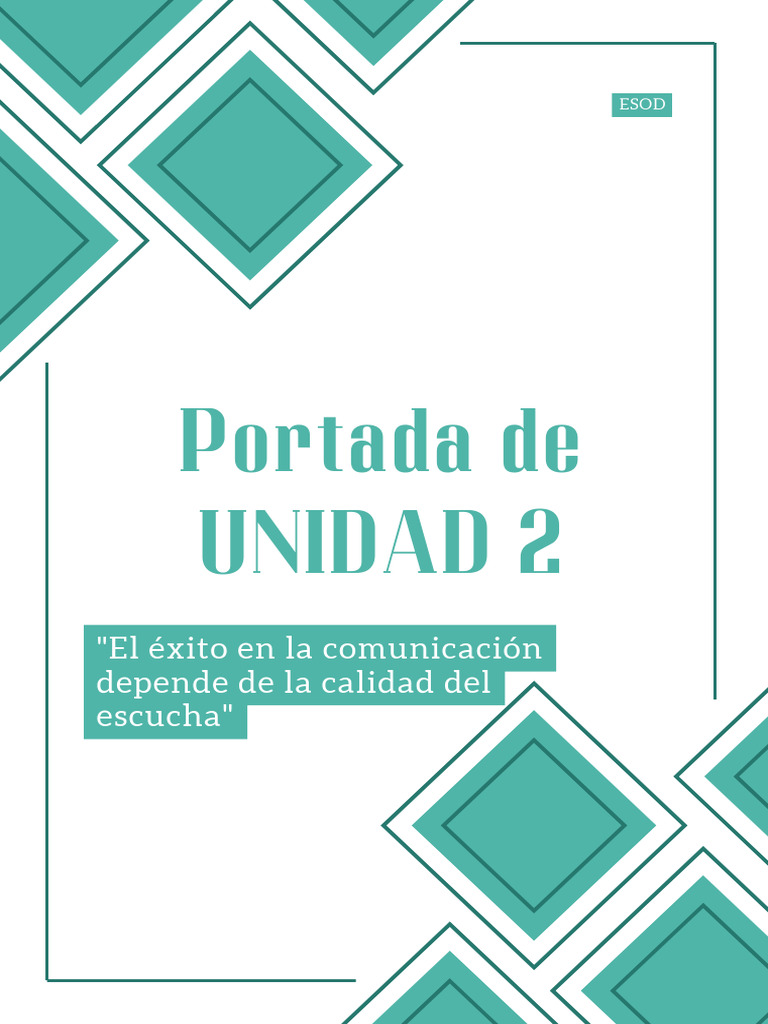 Documento A4 Portada Proyecto Geométrico Sencillo Verde y Blanco | PDF