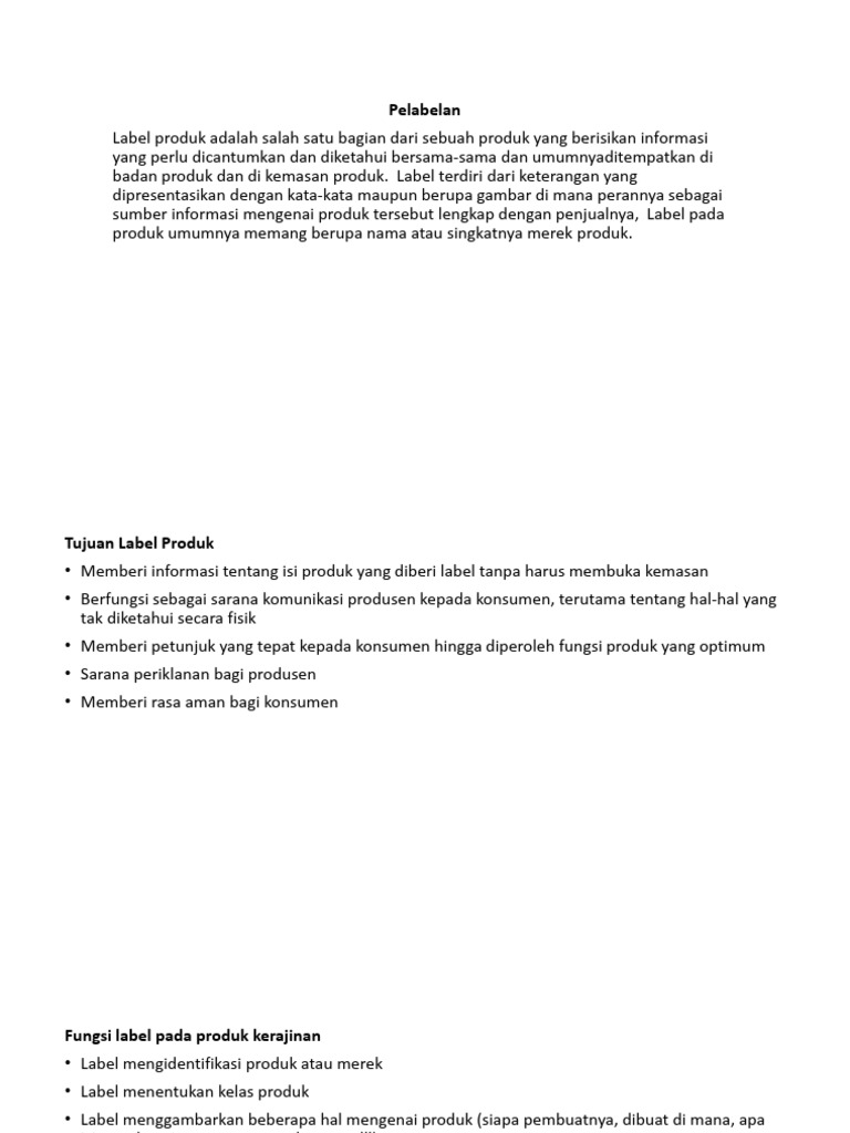 Materi 6 PPT 7-Label Dan Promosi Kerajinan | PDF