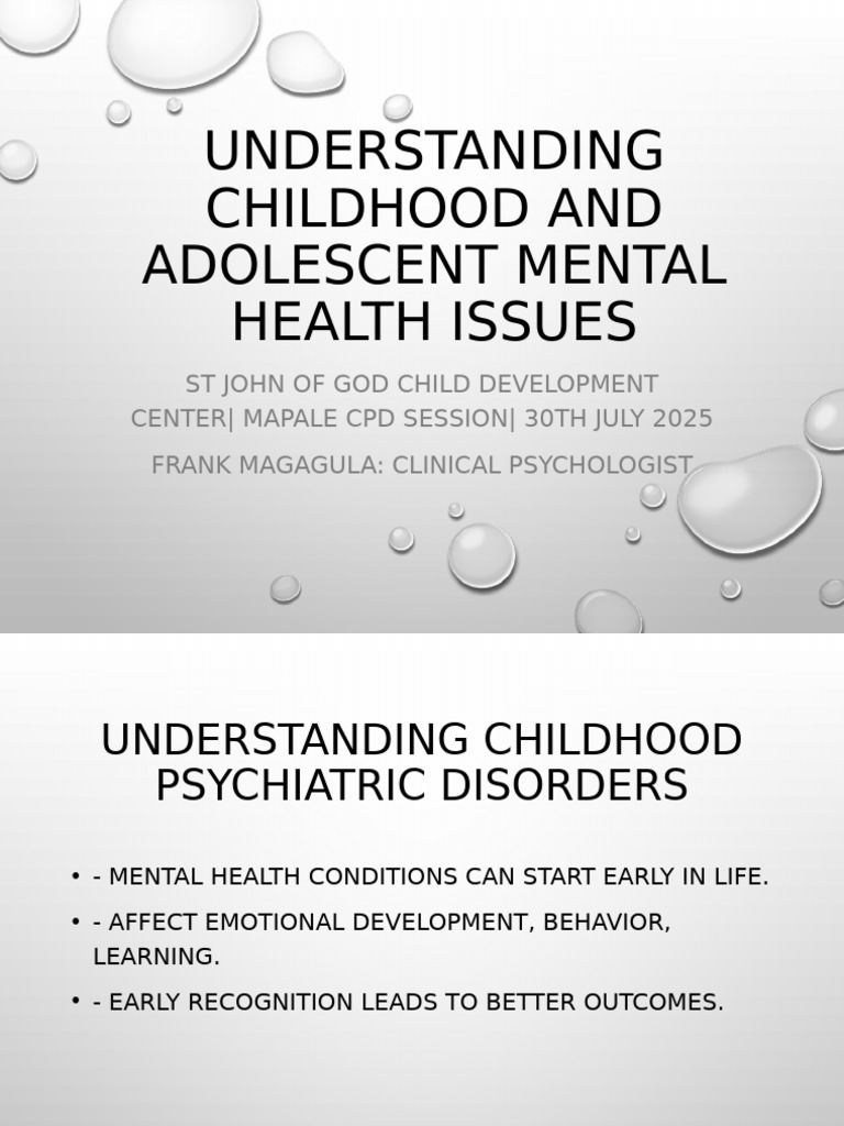CPD Session Mapale[1] | PDF | Mental Disorder | Attention Deficit Hyperactivity Disorder