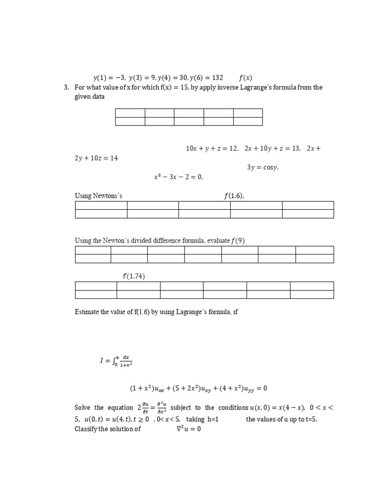 Assignment-2 NM | PDF | Differential Equations | Mathematical Objects