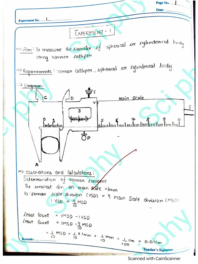 Physics Lab Manual-Class 11 | PDF