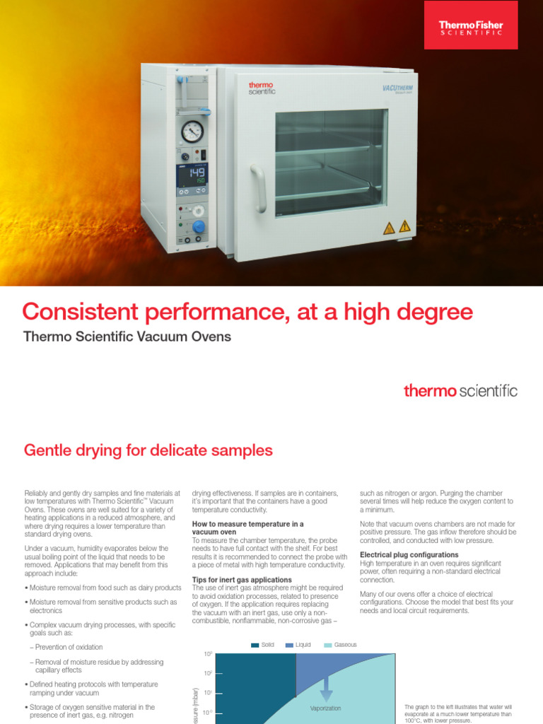 Thermo Scientific Vacuum Ovens Overview | PDF | Humidity | Vacuum