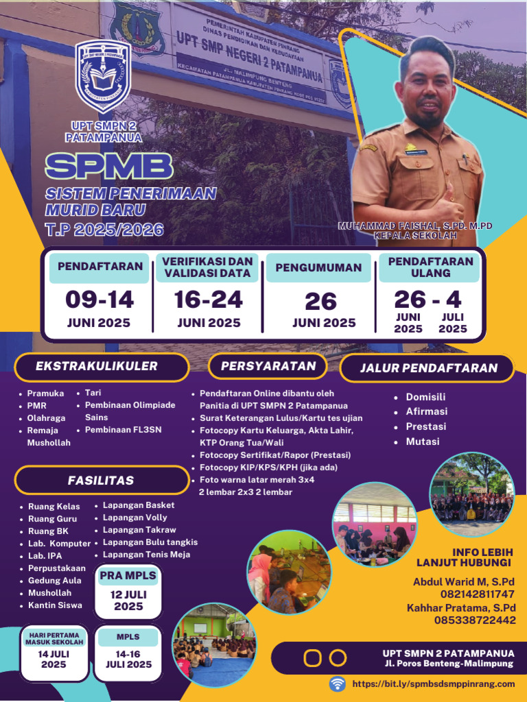 Pendaftaran Murid Baru UPT SMPN 2 Patampanua | PDF