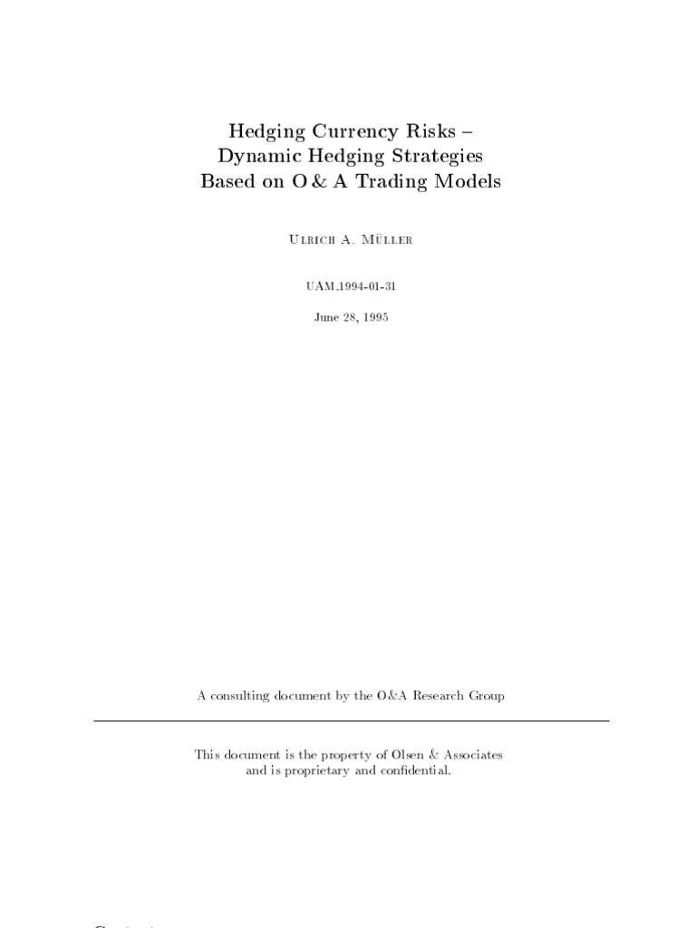 Hedging Currency Risks (Dynamic Hedging Strategies Based On O&A Trading ...