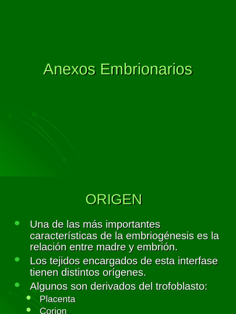 Anexos Embrionarios y Líquido Amniótico | PDF | Placenta | Feto