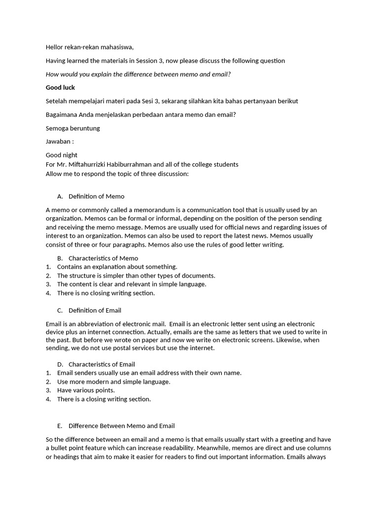 Memo vs. Email: Key Differences Explained | PDF | Memorandum | Mail