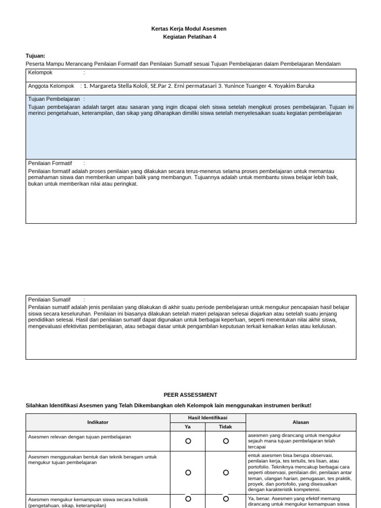 LK Modul 4 KP4 Asesmen PM | PDF