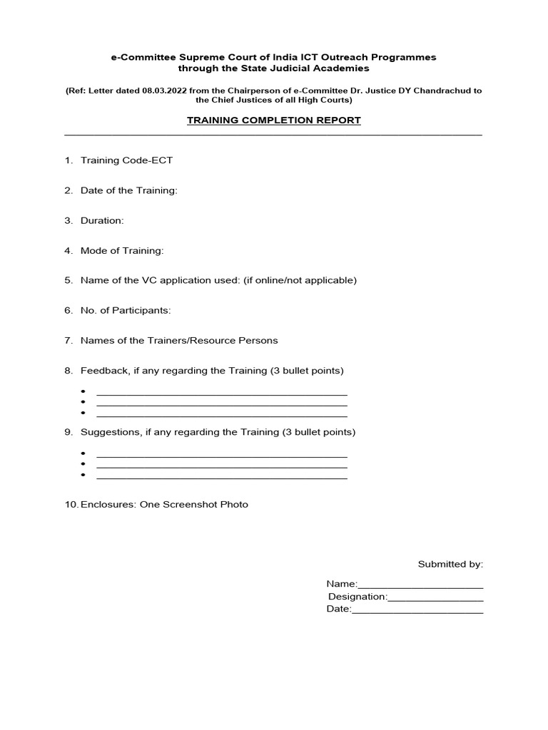 Training Completion Report - Districts | PDF