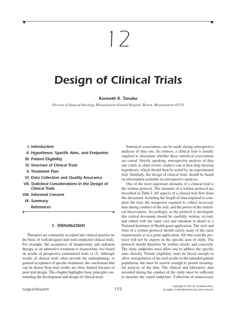Essentials of Clinical Trial Design | PDF | Phases Of Clinical Research ...