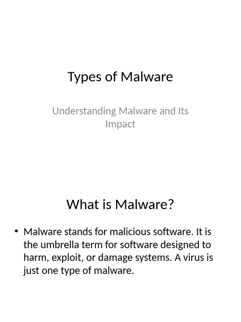 Types of Malware Explained | PDF