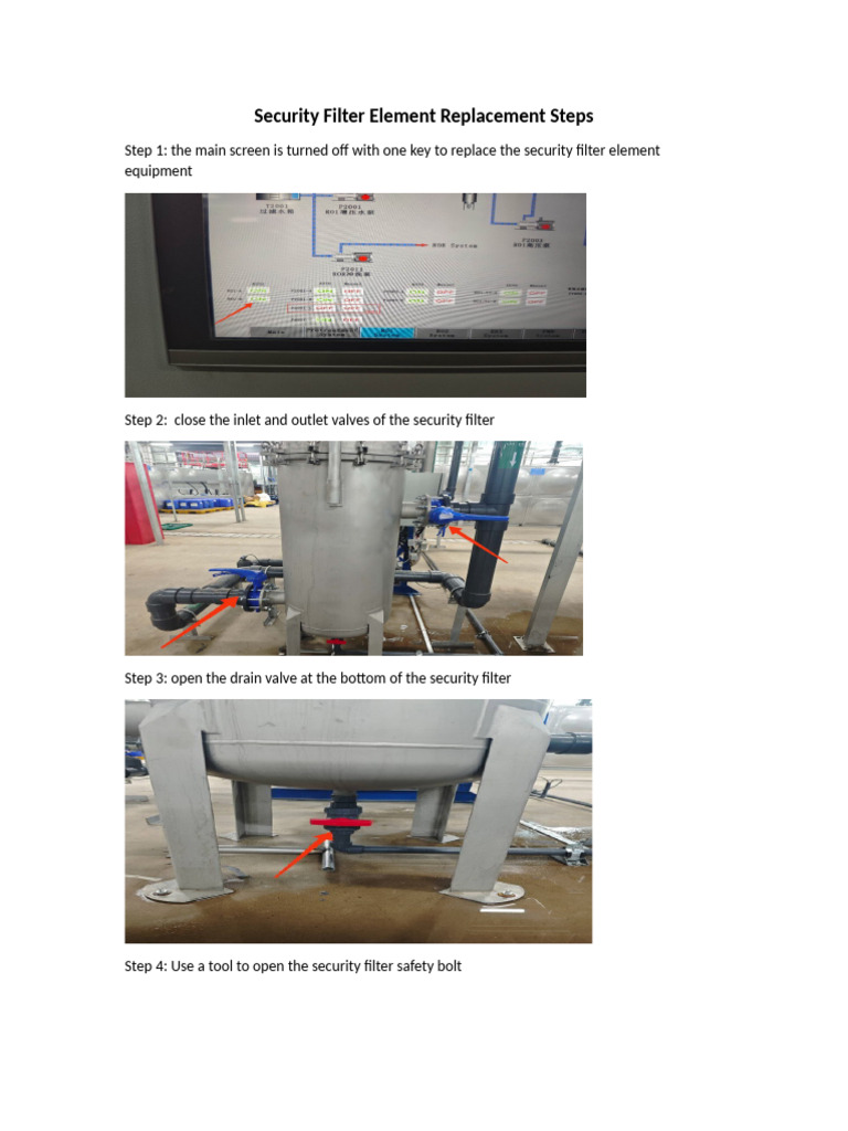Security Filter Element Replacement Guide | PDF