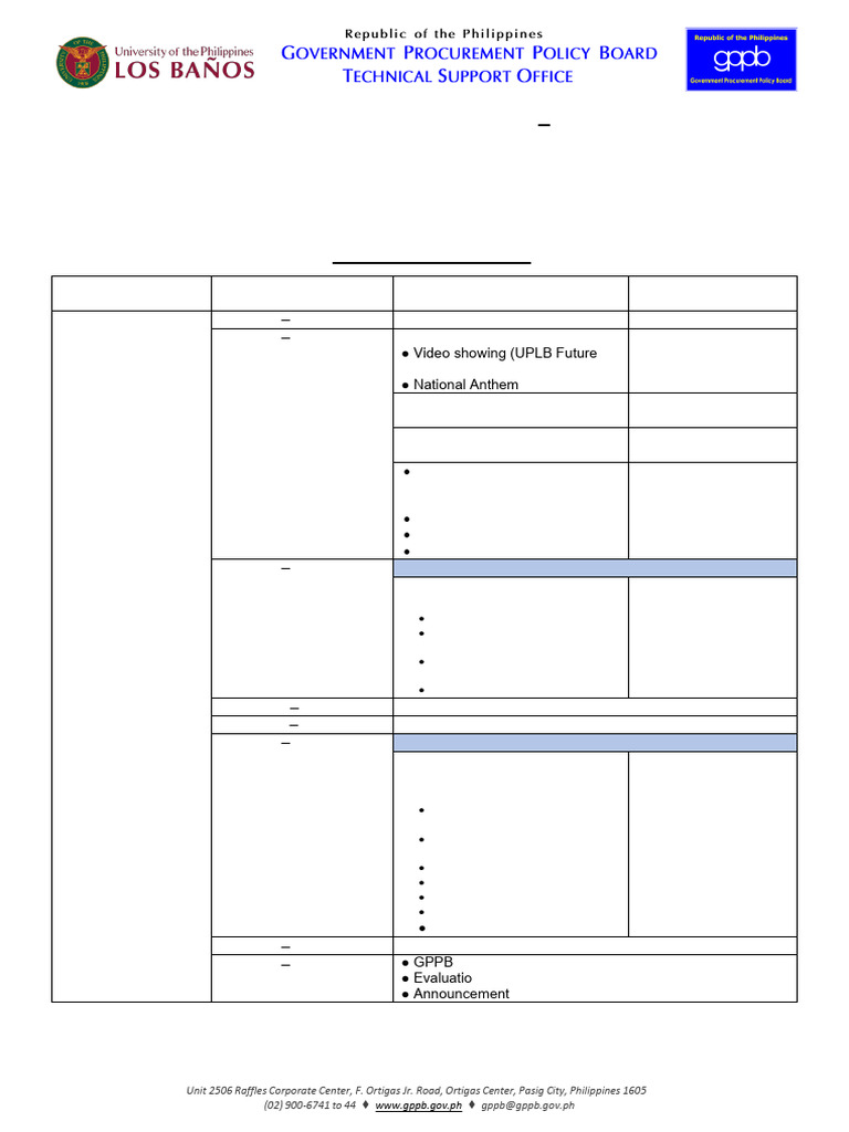 UPLB PPSCC Basic Level Batch 12_Program of Activities | PDF