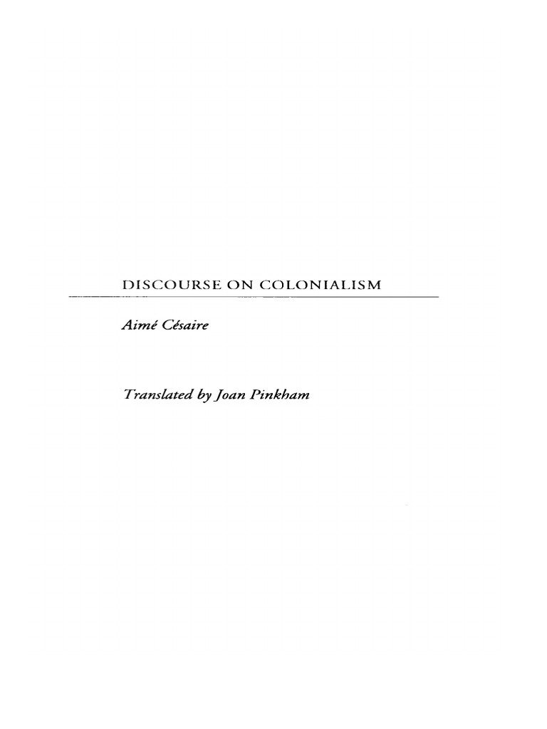 Discourse On Colonialism | PDF