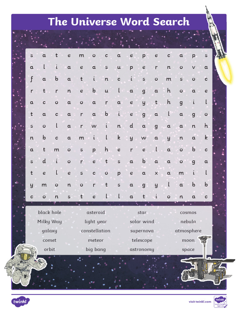 WordSearch The Universe Word Search - Ver - 1 2 | PDF