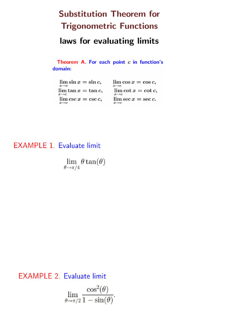 Lecture Limit Trigo | PDF