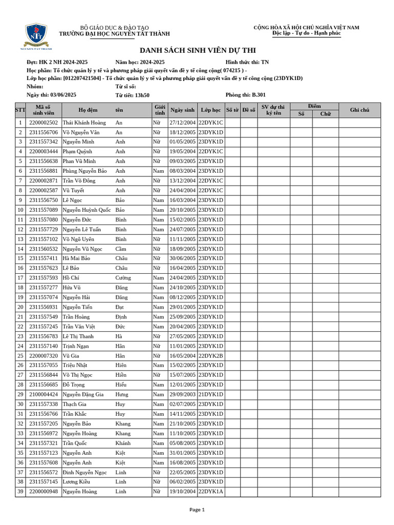 [012207421504] - To chuc quan ly y te va phuong phap giai quyet van de y te cong cong (23DYK1D ...