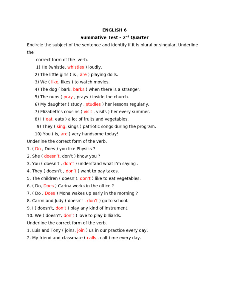 English 6 Summative Test Guide | PDF