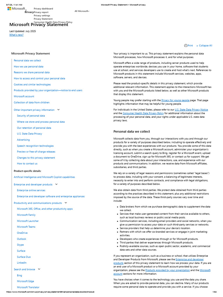 Microsoft | PDF | Http Cookie | Privacy