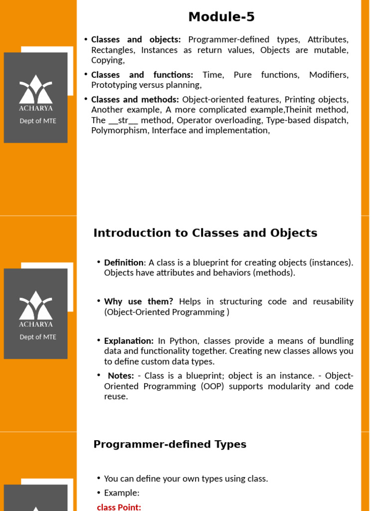 Module-5 - Classes and Objects | PDF | Object Oriented Programming ...