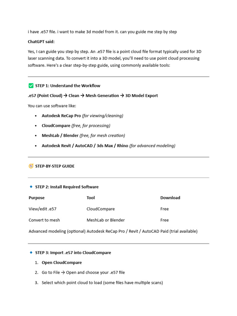 Point Cloud Conversion | PDF | Blender (Software) | 3 D Computer Graphics