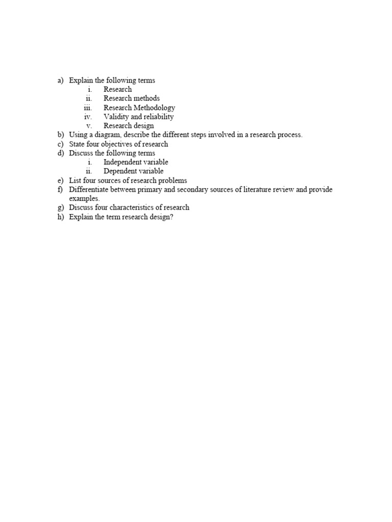 Research Methods CAT | PDF