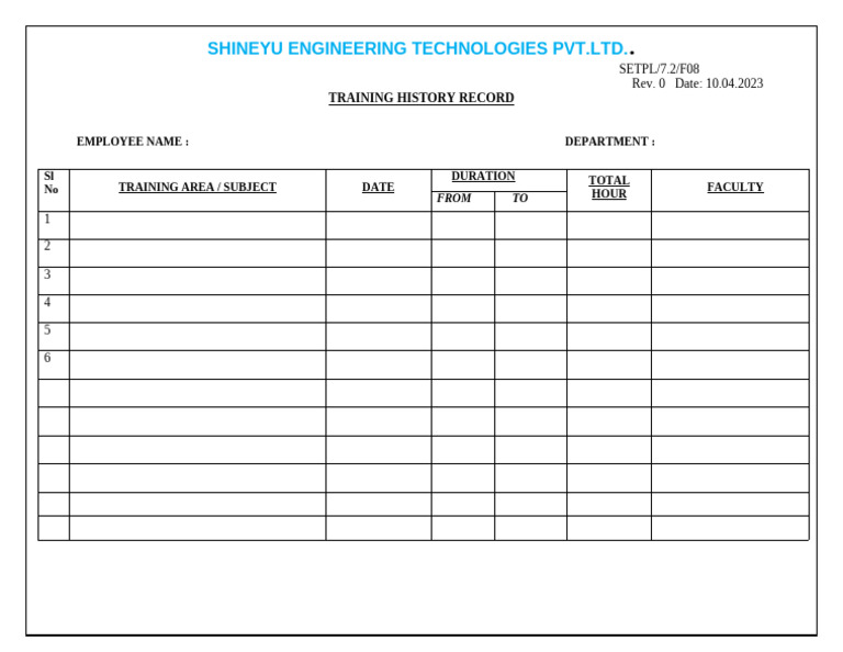 d7 Employee History Card | PDF