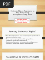 Halimbawa NG Statutory Rights | PDF