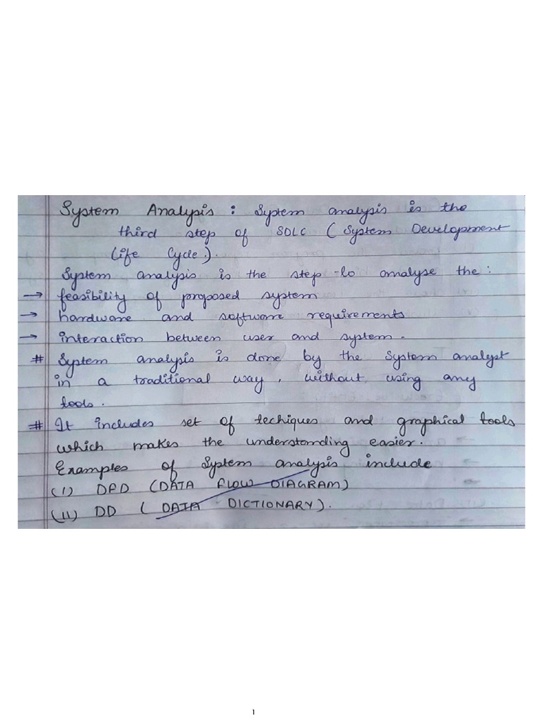 SSAD NOTES Structured System and Design | PDF