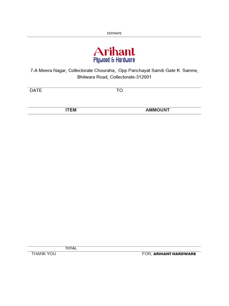 Arihant Hardware | PDF