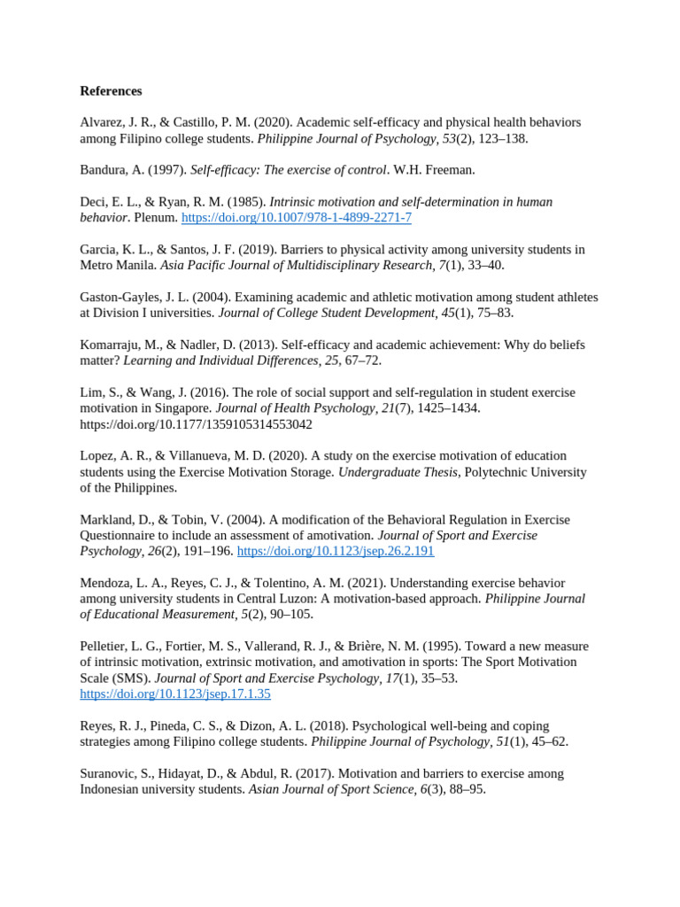 Exercise Motivation in Social Work Students | PDF | Motivation ...