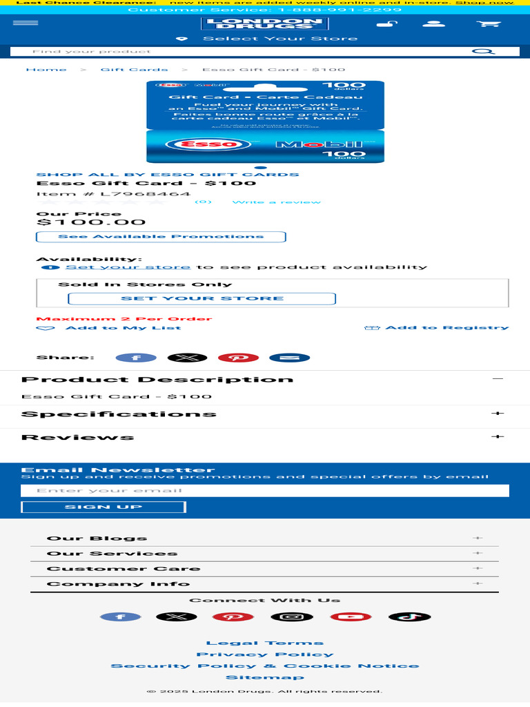 Esso Gift Card Purchase Information | PDF | Retail Financial Services ...