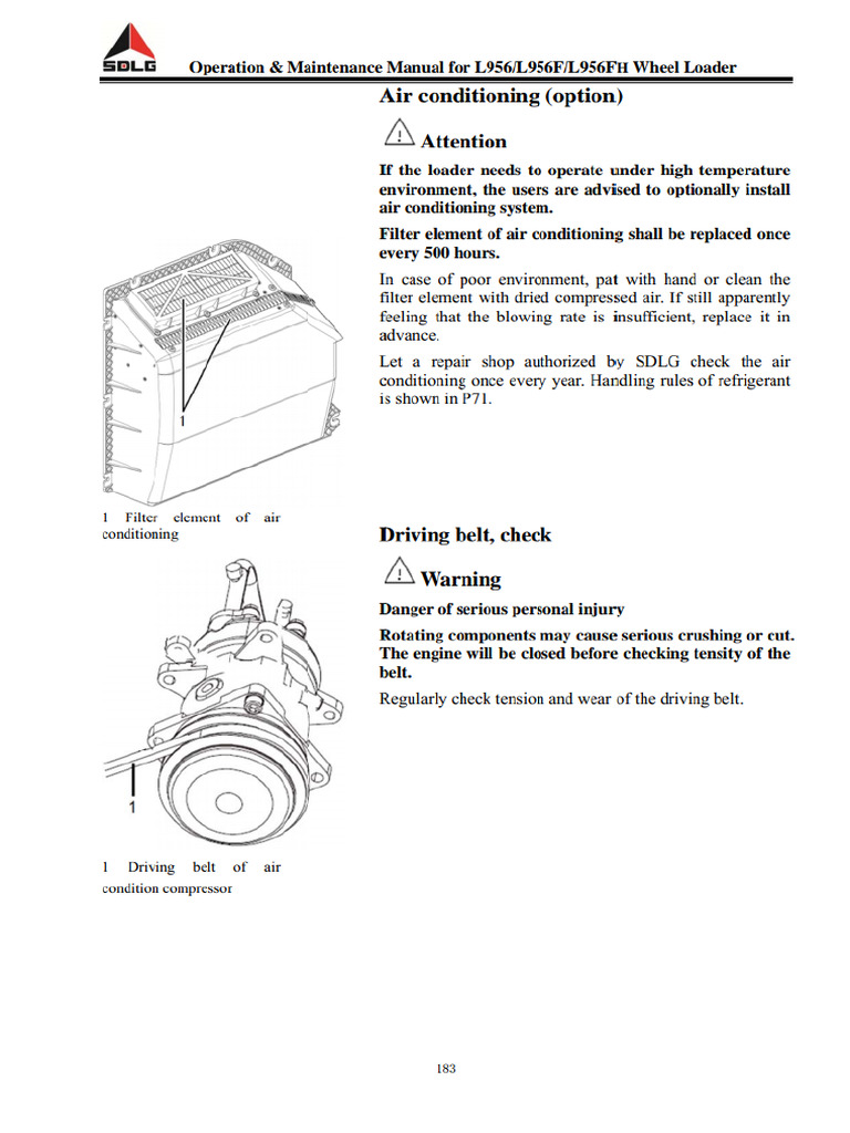 Operation & Maintenance Manual For L956 L956F L956FH - Version 1 in Feb ...