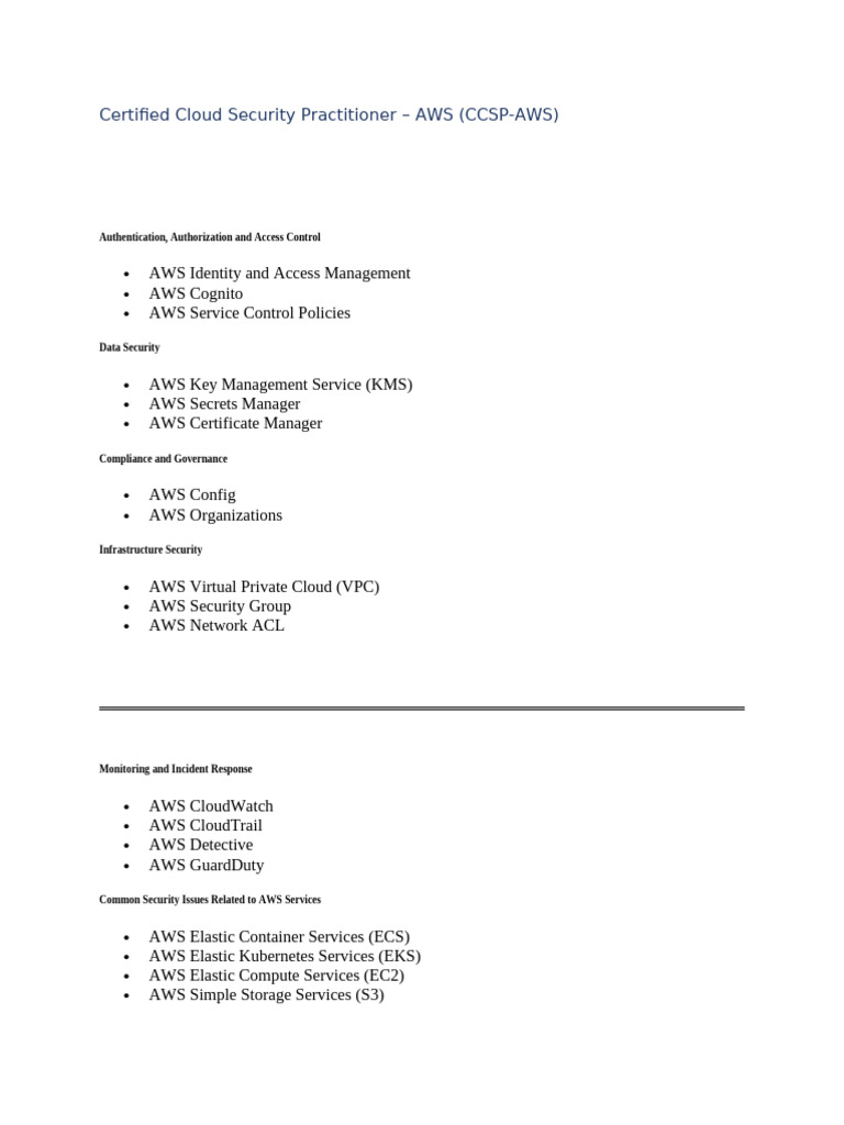 Certified Cloud Security Practitioner | PDF