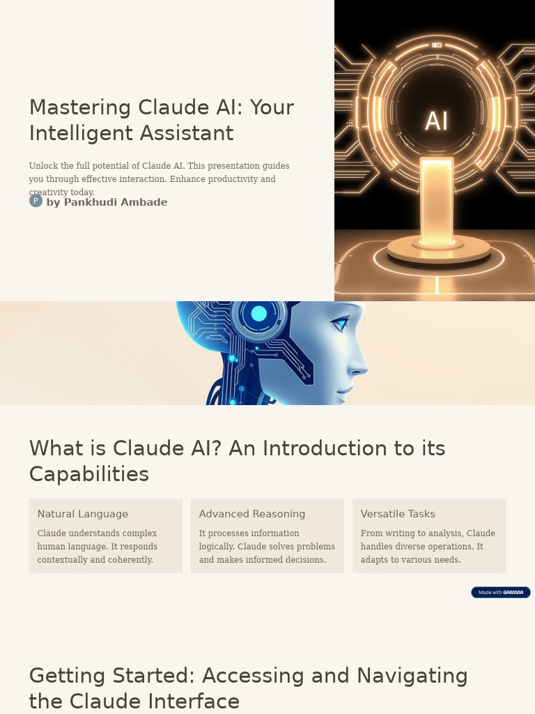 Mastering Claude AI Your Intelligent Assistant | PDF | Artificial Intelligence | Intelligence ...