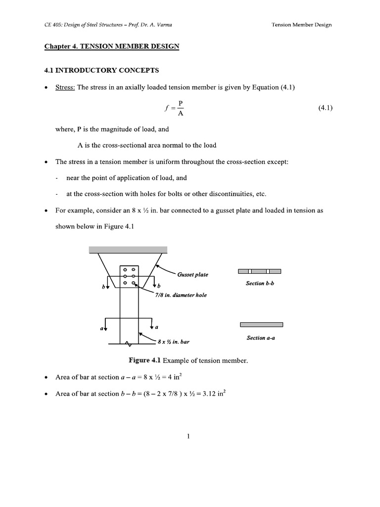 Tension Member Design Fundamentals | PDF