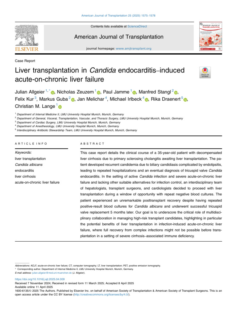 Liver Transplantation in em Candida em Endocard | PDF | Candidiasis ...