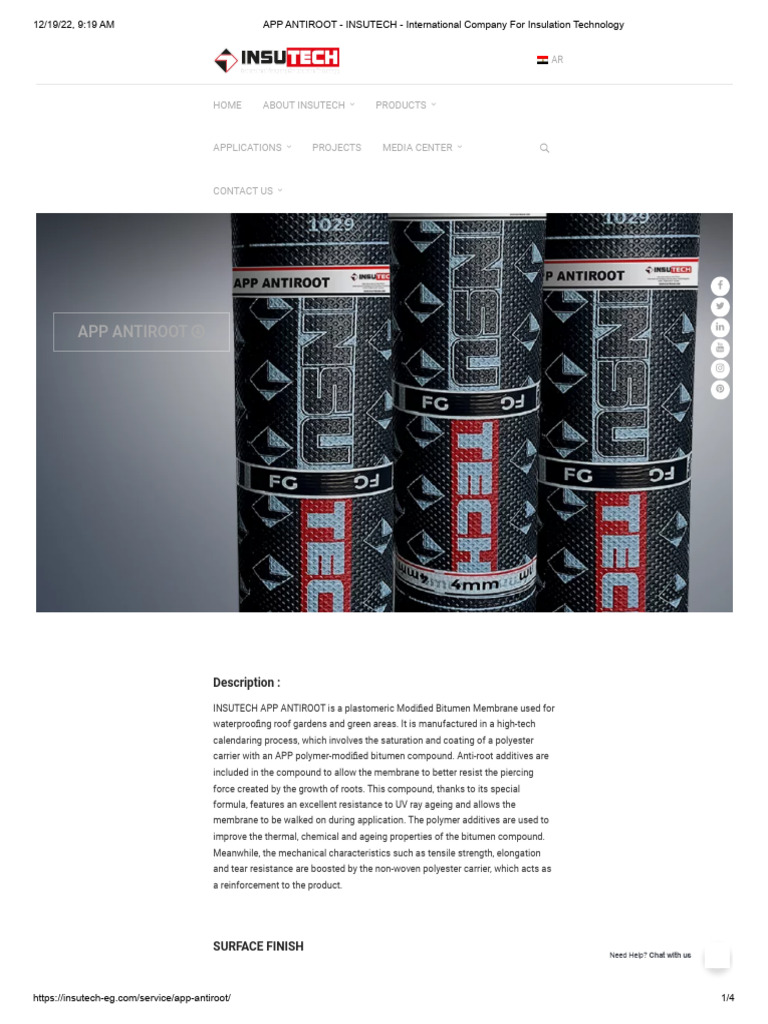 Insutech Antiroot Membrane Overview | PDF | Thermal Insulation ...