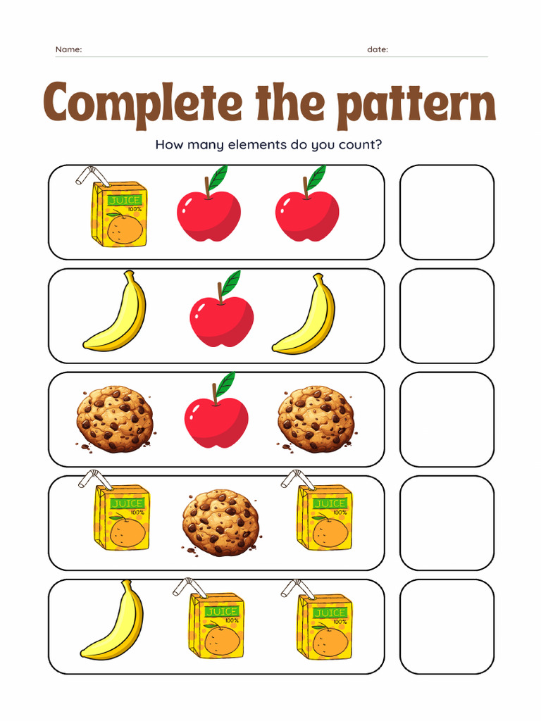 Summer Counting Worksheet in Colorful Illustrative Style | PDF