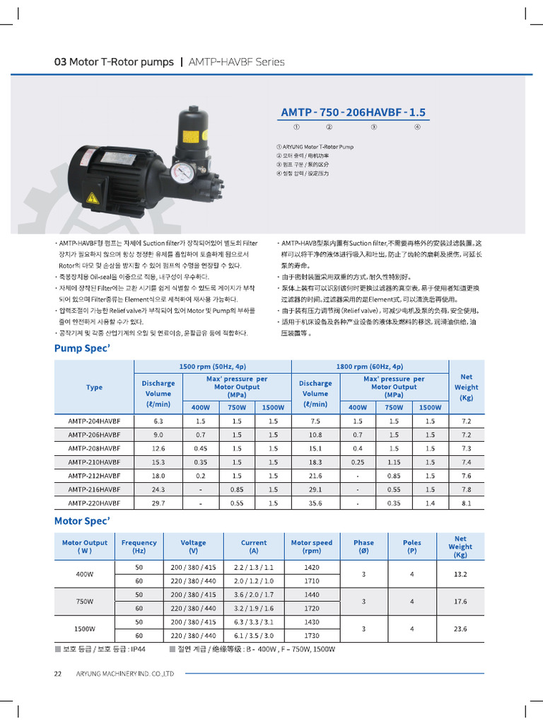 P LSP01 공급펌프 AMTP-400-204HAVB | PDF
