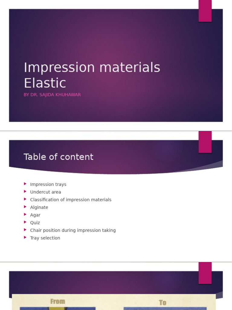 Elastic Impression Materials | PDF | Colloid | Materials