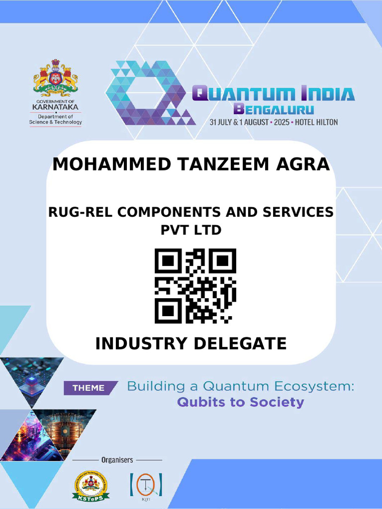Mohammed Tanzeem Agra - Quantum India Bengaluru | PDF