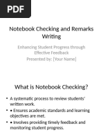 Note Book Checking & Rechecking Guidelines | PDF | Teachers | Notebook