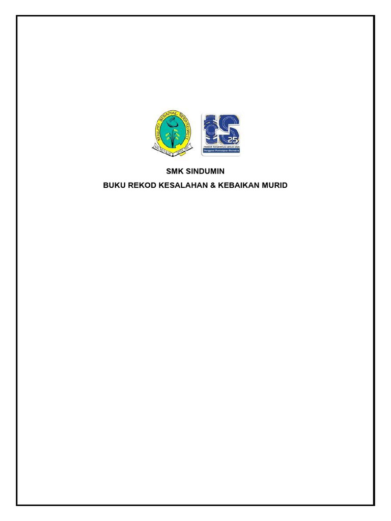 Buku Rekod Kesalahan Murid SMK Sindumin | PDF
