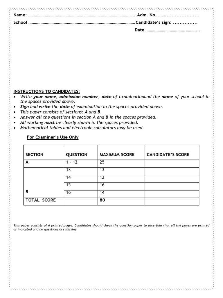 F 2 Physics Theory Paper Form 2 End Term 2 2017 | PDF | Physics ...