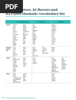 Yle Flyers Word List | PDF