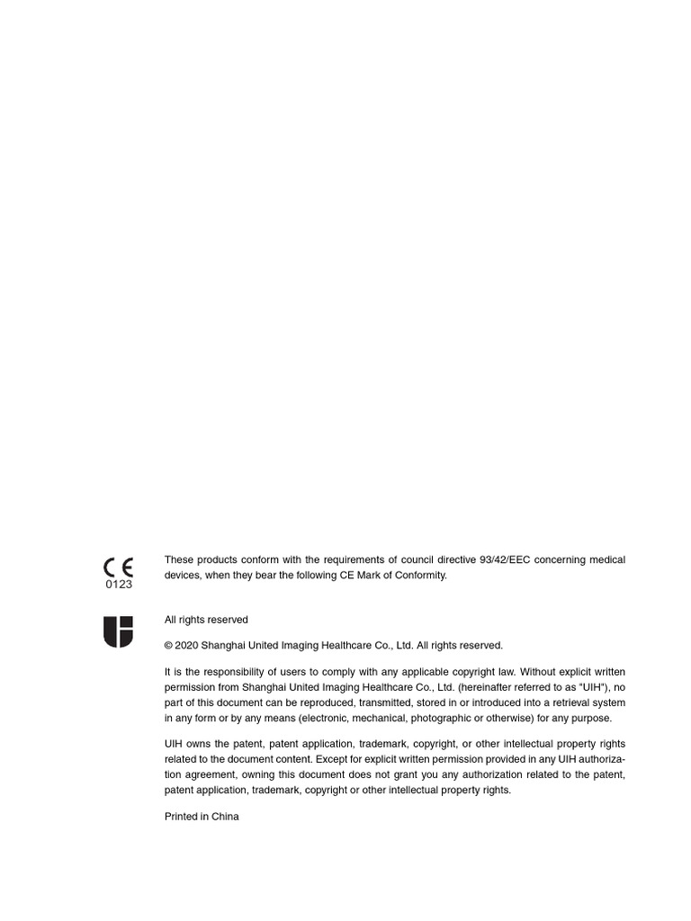 UMR 780 1.5T User | PDF | Medical Imaging | Magnetic Resonance Imaging