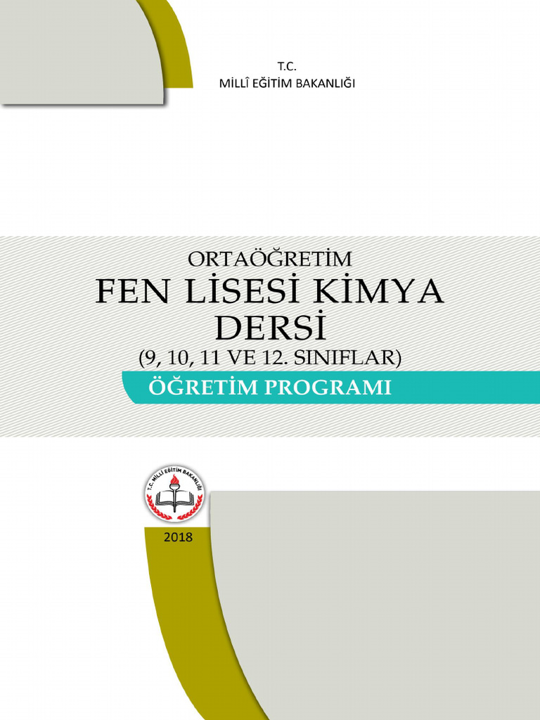 20181211420480-19.01.2018 Fen Lisesi Kimya Dersi Öğretim Programı | PDF